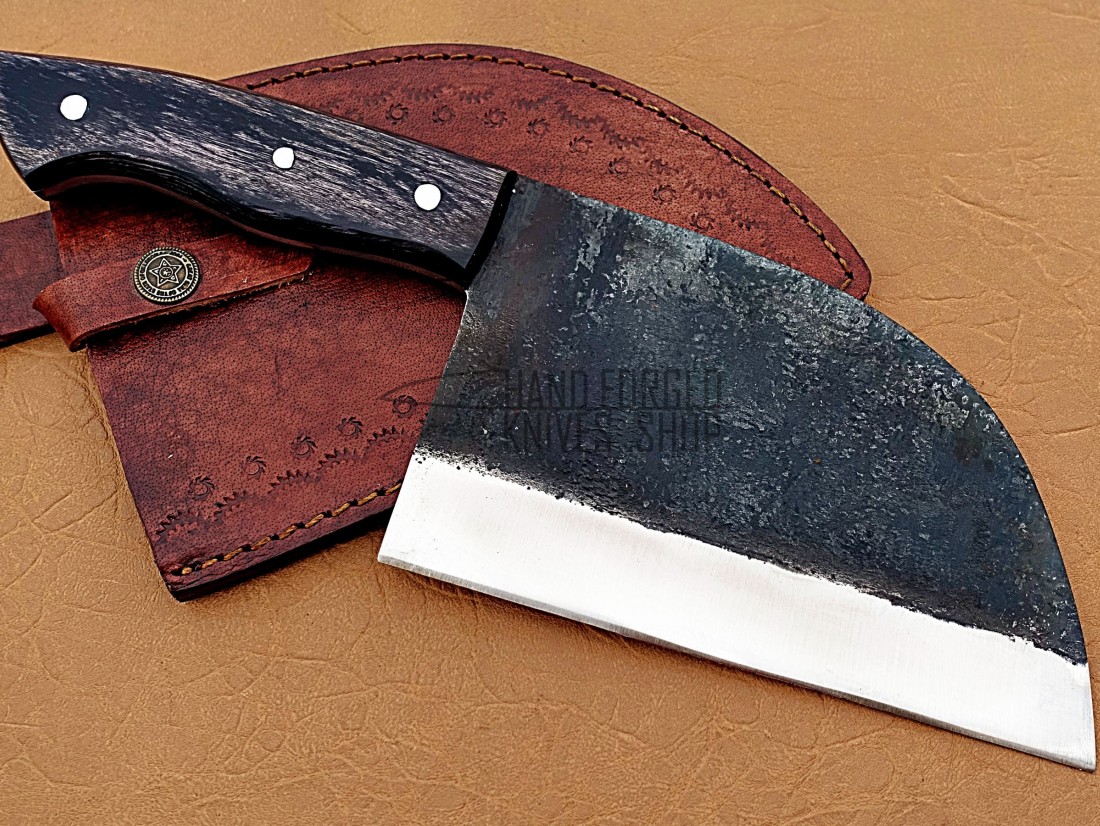 Custom Made Siberian Cleaver, D2 Carbon Steel 11 Razor Sharp, Black ...